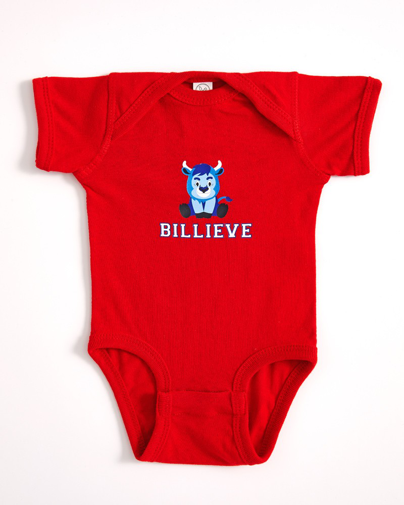 Billieve Bull Baby Onesie in Red | Better Than You Sports | The Paper Store