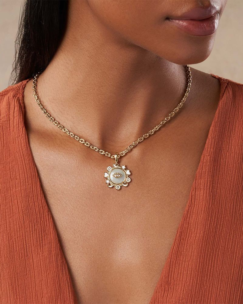 Transcendental Guardian Multi Symbol Charm in Gold | Karma and Luck ...