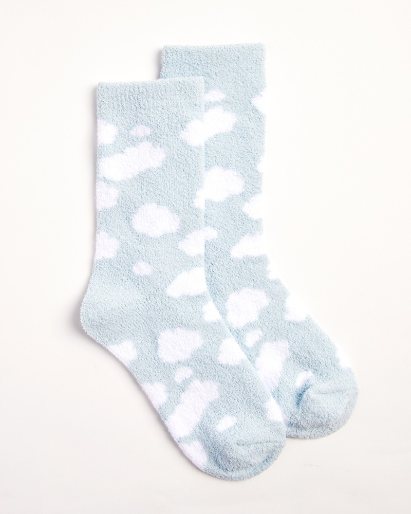 Blue Cloud Cozy Socks | mia & tess | The Paper Store