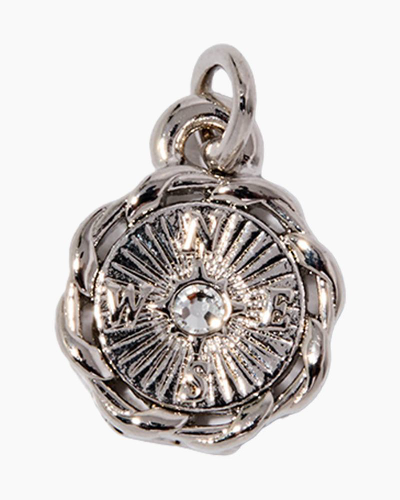 Course-Correcting Compass Mini Charm in Silver | &LIVY | The Paper Store
