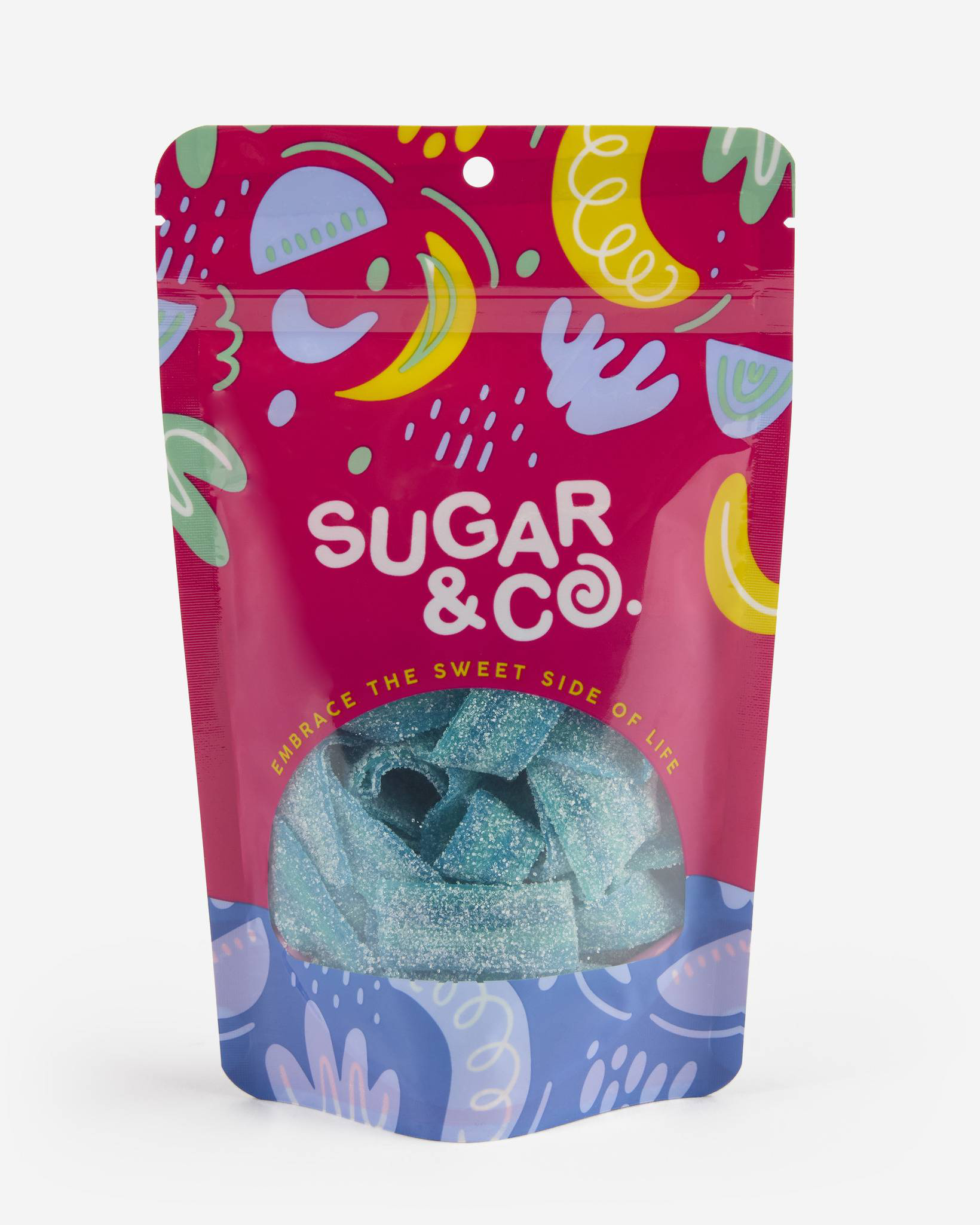 Blue Raspberry Sour Belts Candy Bag | Sugar & Co | The Paper Store