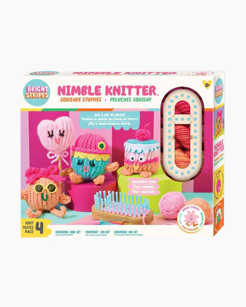 Squishee Stuffies Nimble Knitter Set | Bright Stripes | The Paper Store