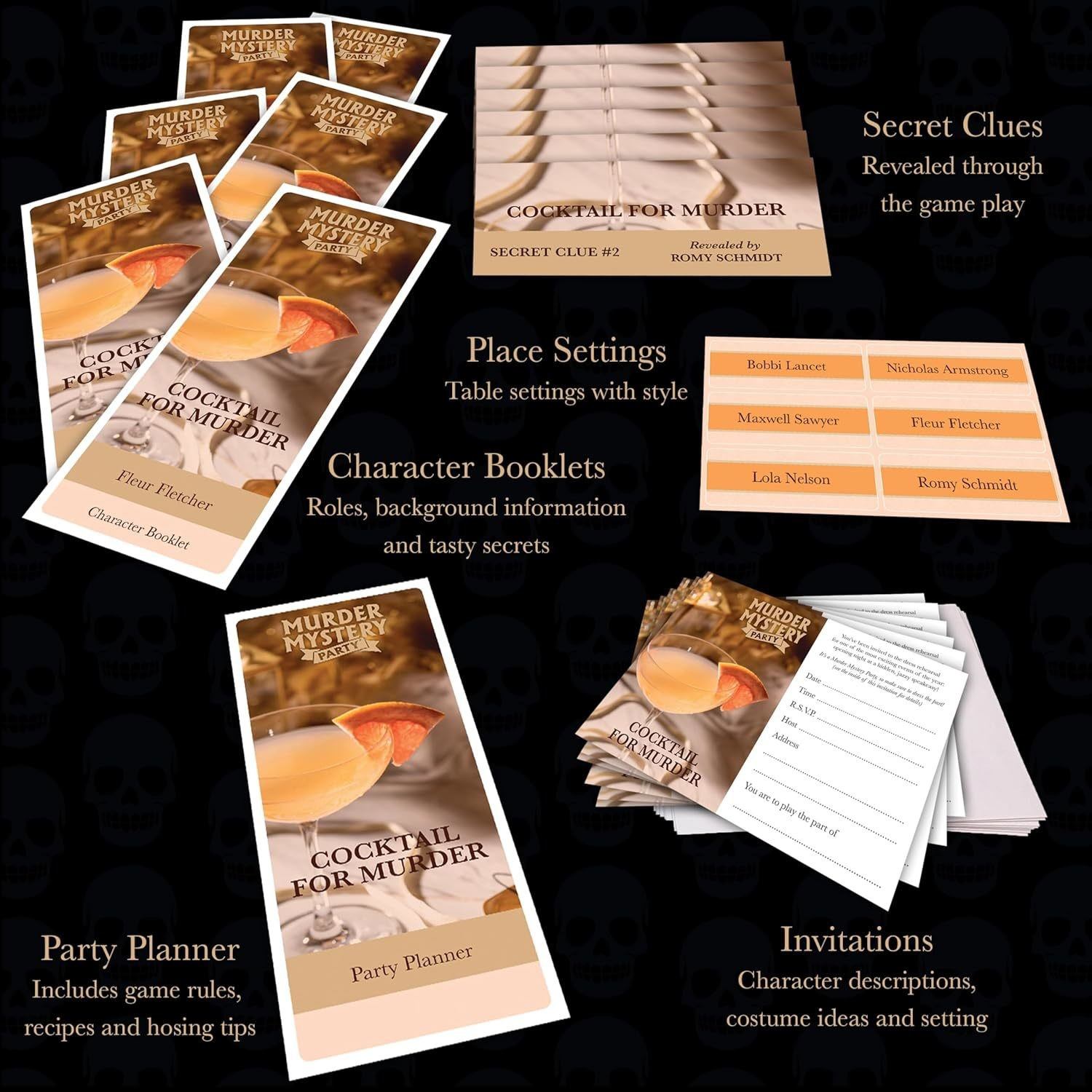 Cocktail for Murder Mystery Game | University Games | The Paper Store