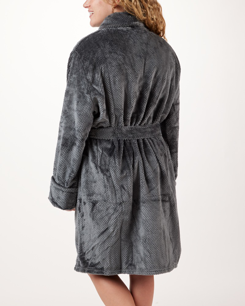 Luxury Textured Jacquard Robe in Blue | Mosaic Bath And Spa | The Paper ...
