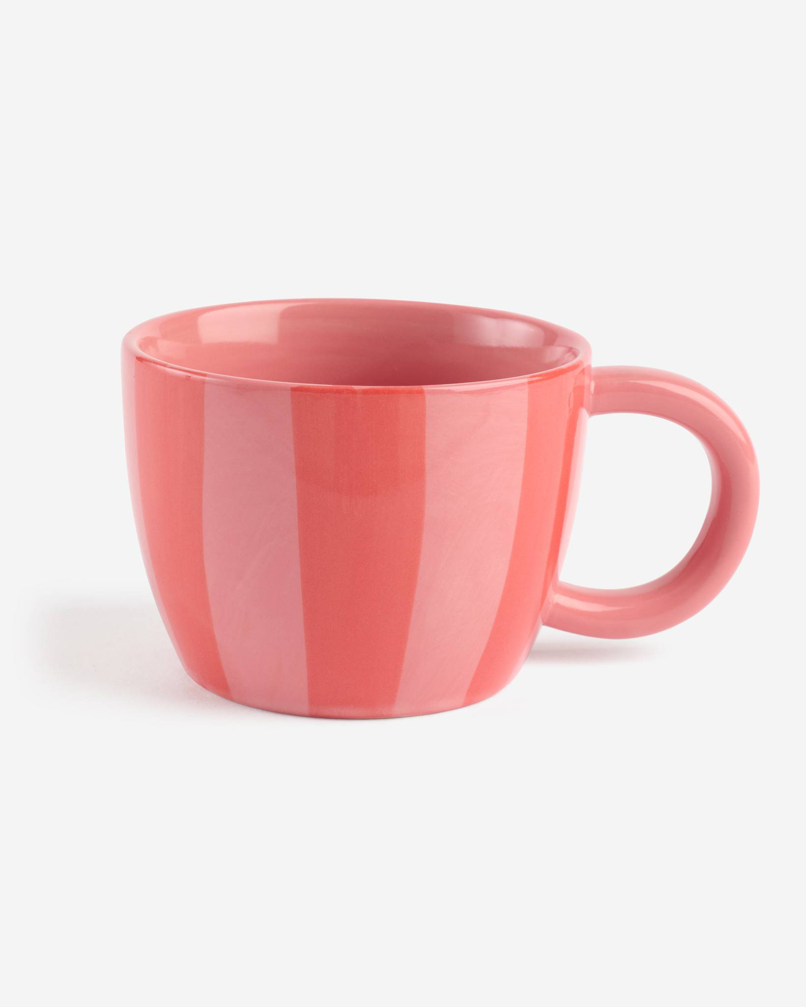 Red and Pink Stripes Hand-Painted Mug | Creative Co-Op | The Paper Store
