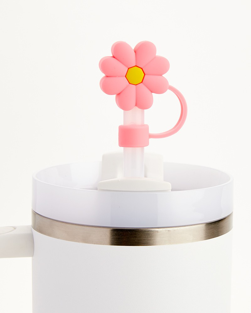 Pink Daisy Straw Topper Charm | The Paper Store | The Paper Store