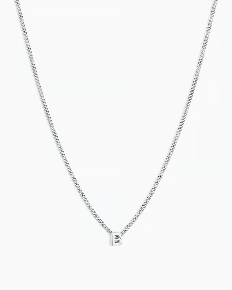 B Wilder Mini Alphabet Necklace in Silver | Gorjana | The Paper Store