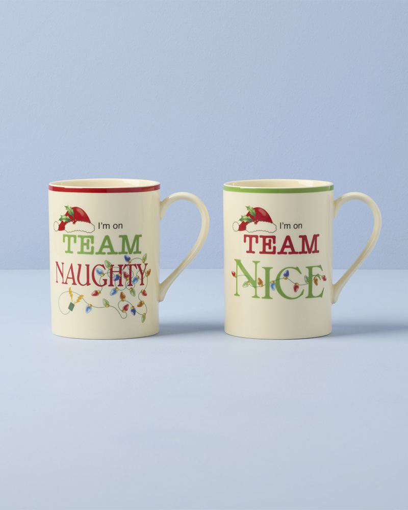 Holiday Naughty & Nice Mugs (Set of 2) | Lenox Corporation | The Paper Store
