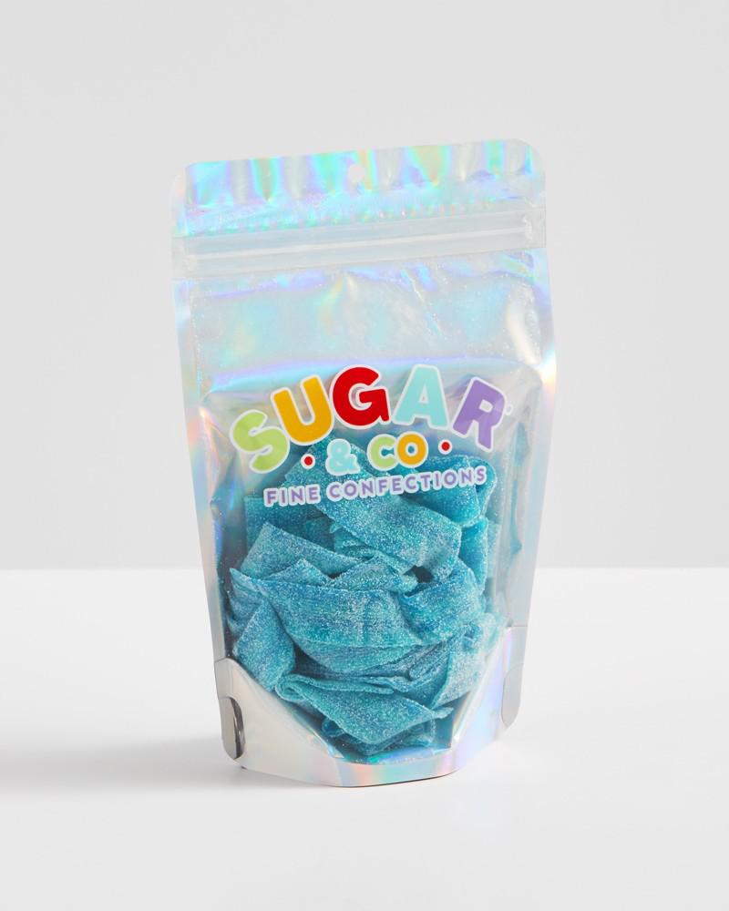 Blue Raspberry Sour Belts Candy Bag | Sugar & Co | The Paper Store