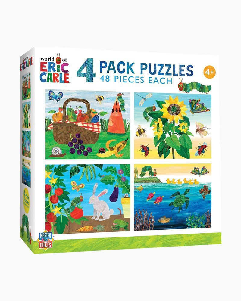 World of Eric Carle 48 Piece Jigsaw Puzzles 4-Pack | Masterpieces ...