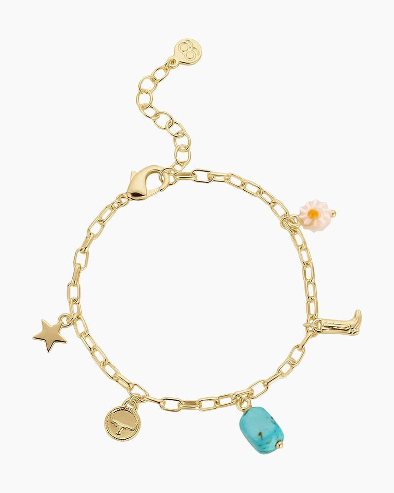 Western Mini Charm Bracelet in Gold | Gorjana | The Paper Store