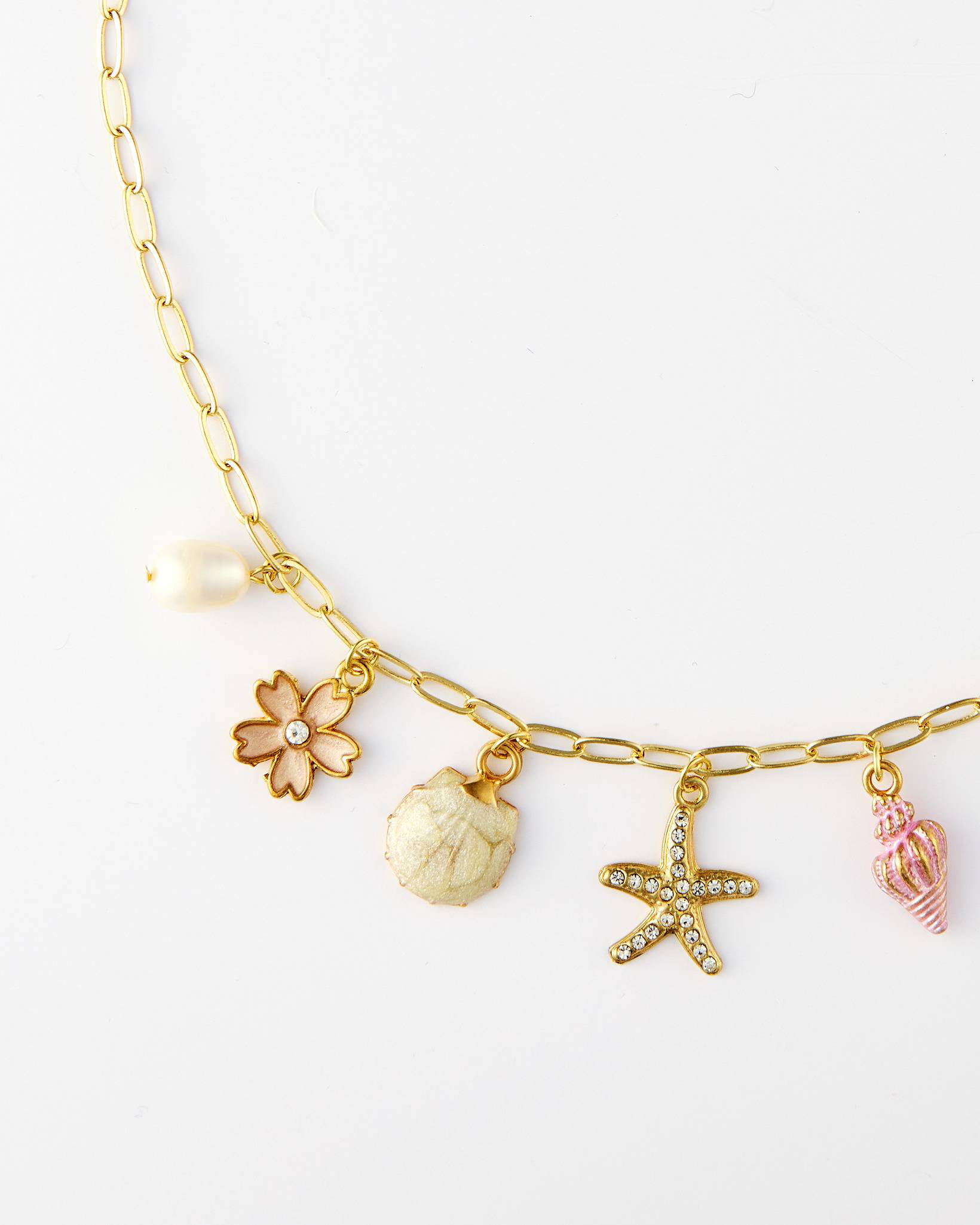 Coastal Multi Charm Chain Necklace in Gold | Oz Jewerly | The Paper Store