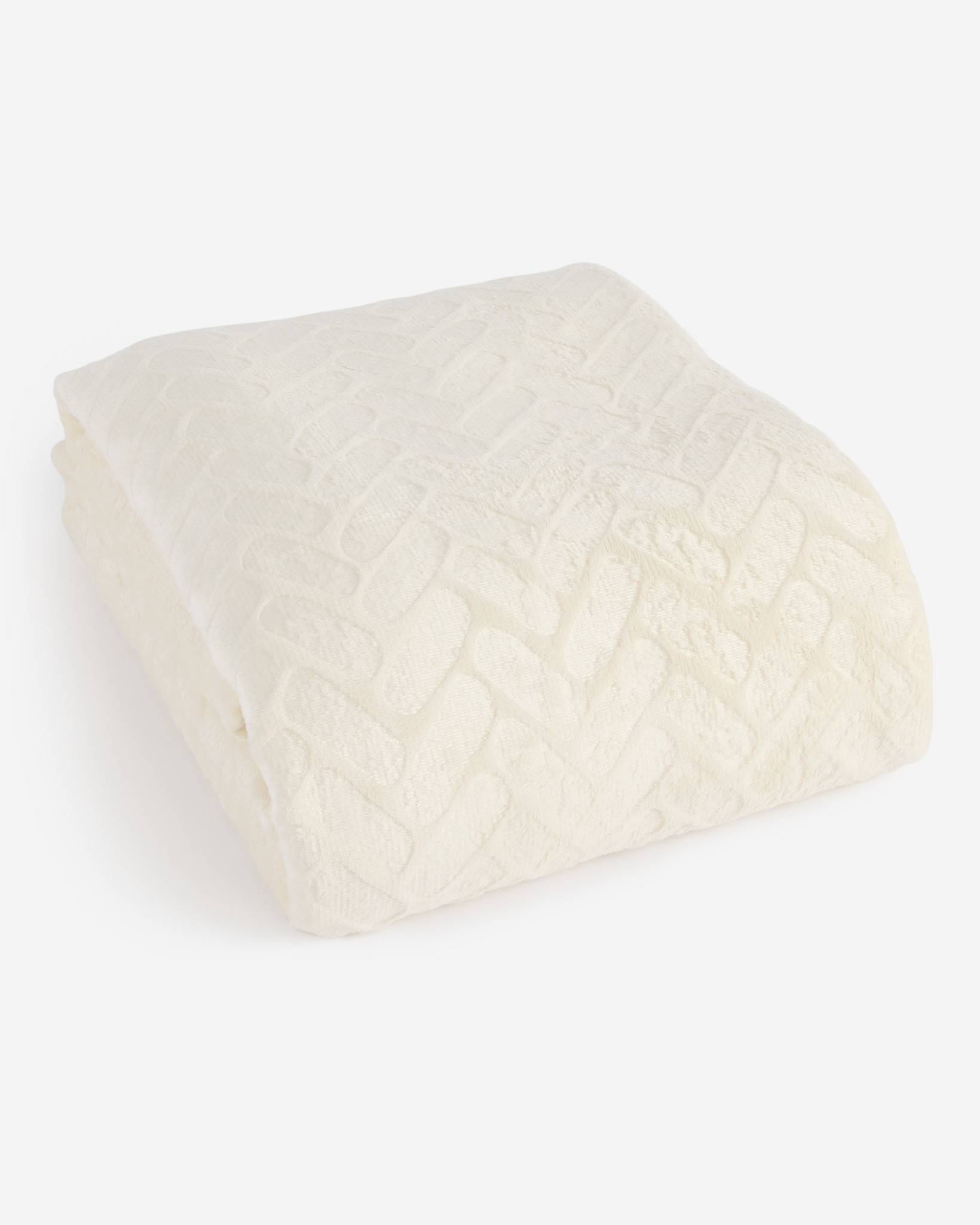 Solid Color Throw Blanket in Cream | BERKSHIRE BLANKET | The Paper Store