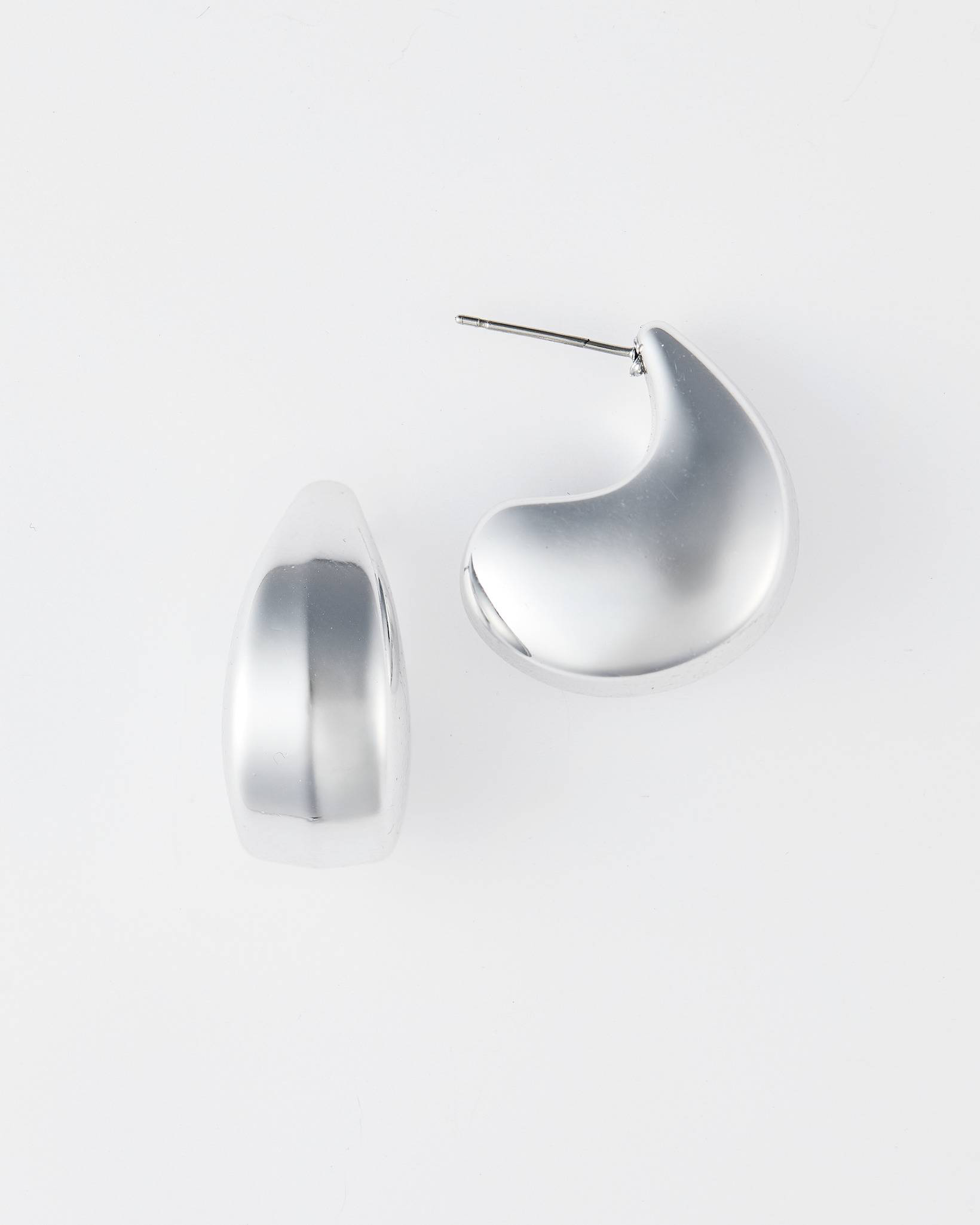 Square Teardrop Hoop Earrings in Gold | mia & tess | The Paper Store
