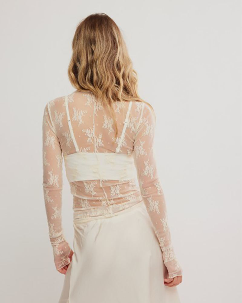 Lady Lux Layering Top in Evening Creme | Free People | The Paper Store