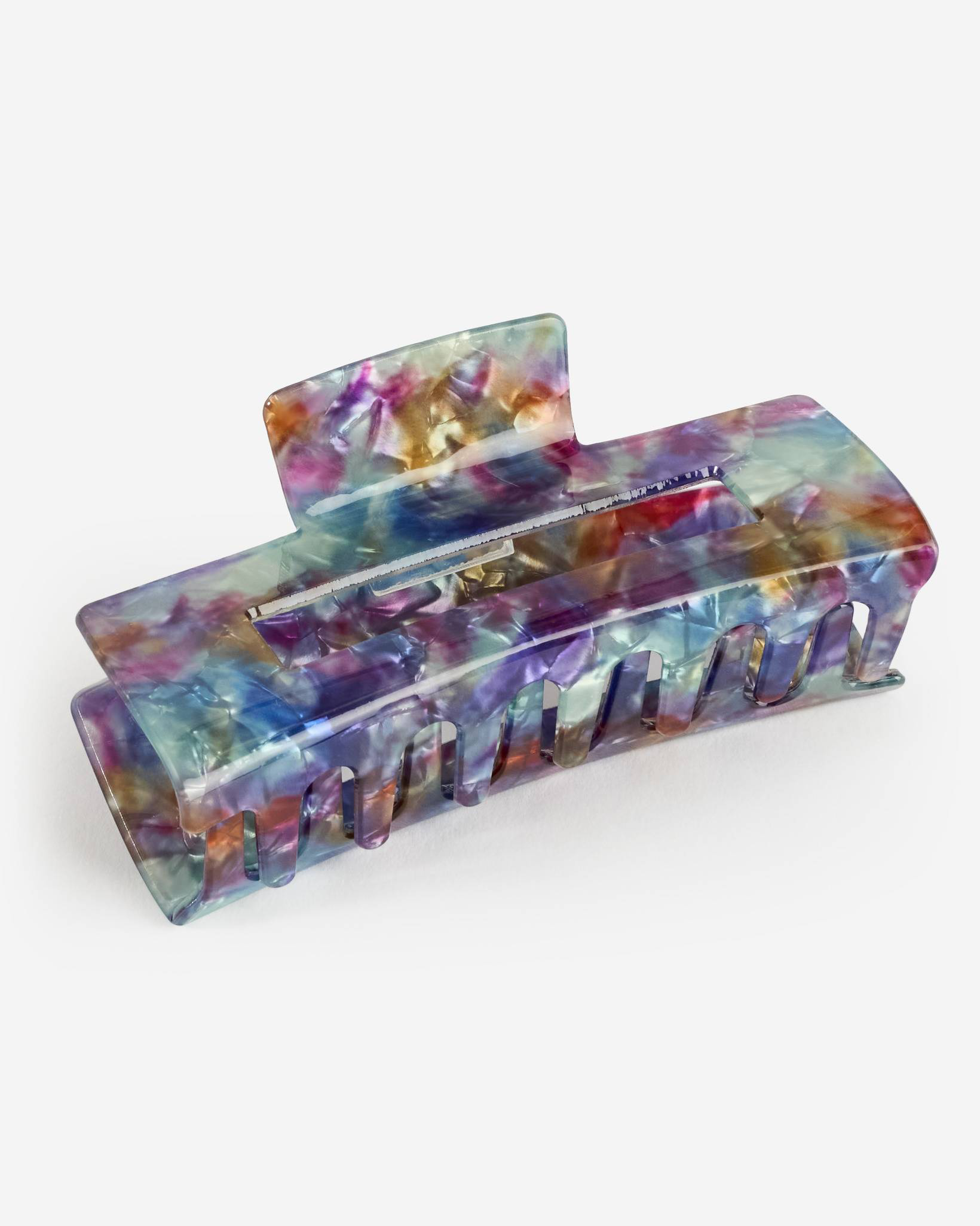 Rainbow Multicolor Square Hair Claw Clip | Never Better | The Paper Store