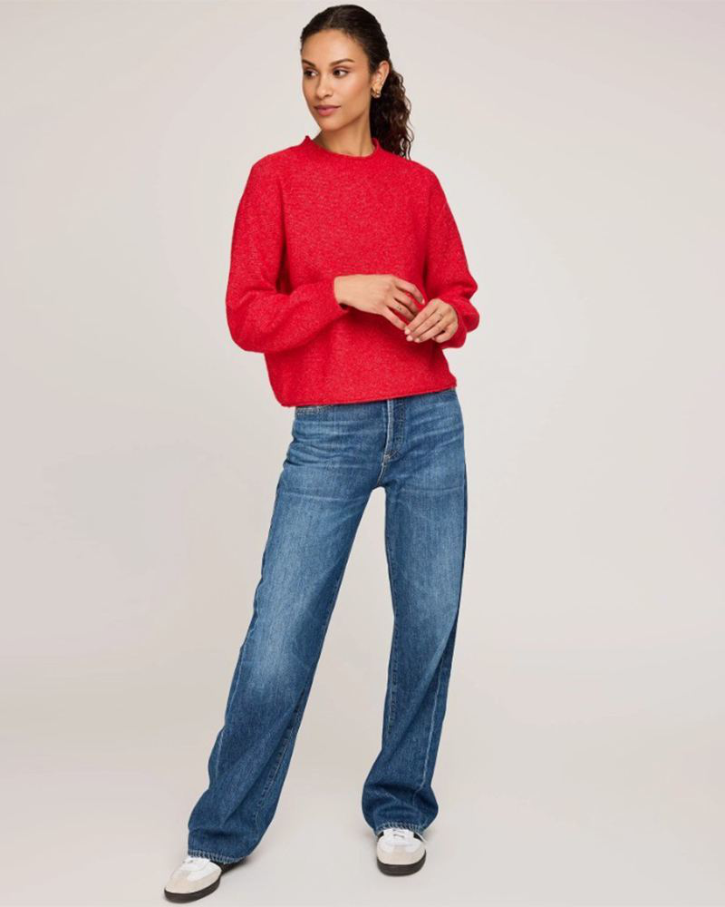 Wanda Pullover Sweater in Heather Red | Gentle Fawn | The Paper Store