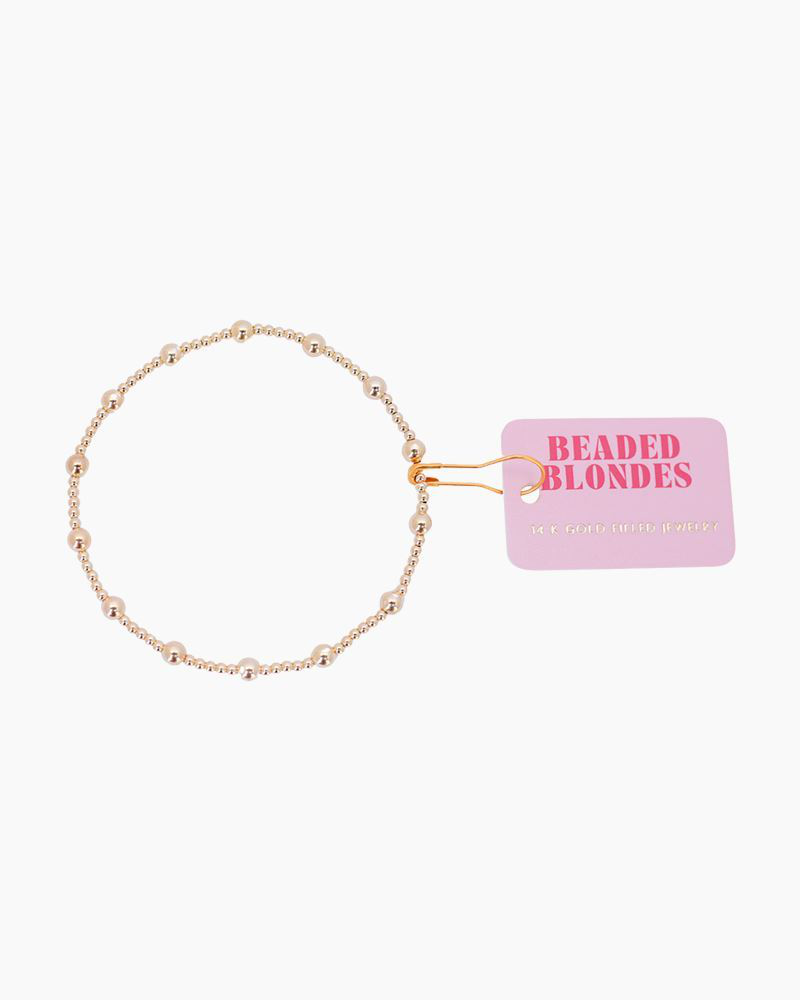 June Gold Beaded Bracelet | Beaded Blondes | The Paper Store