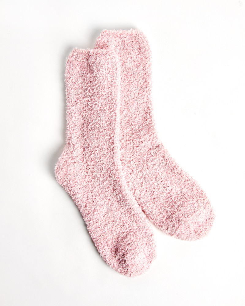 Marled Texture Butter Socks in Pink | mia & tess | The Paper Store