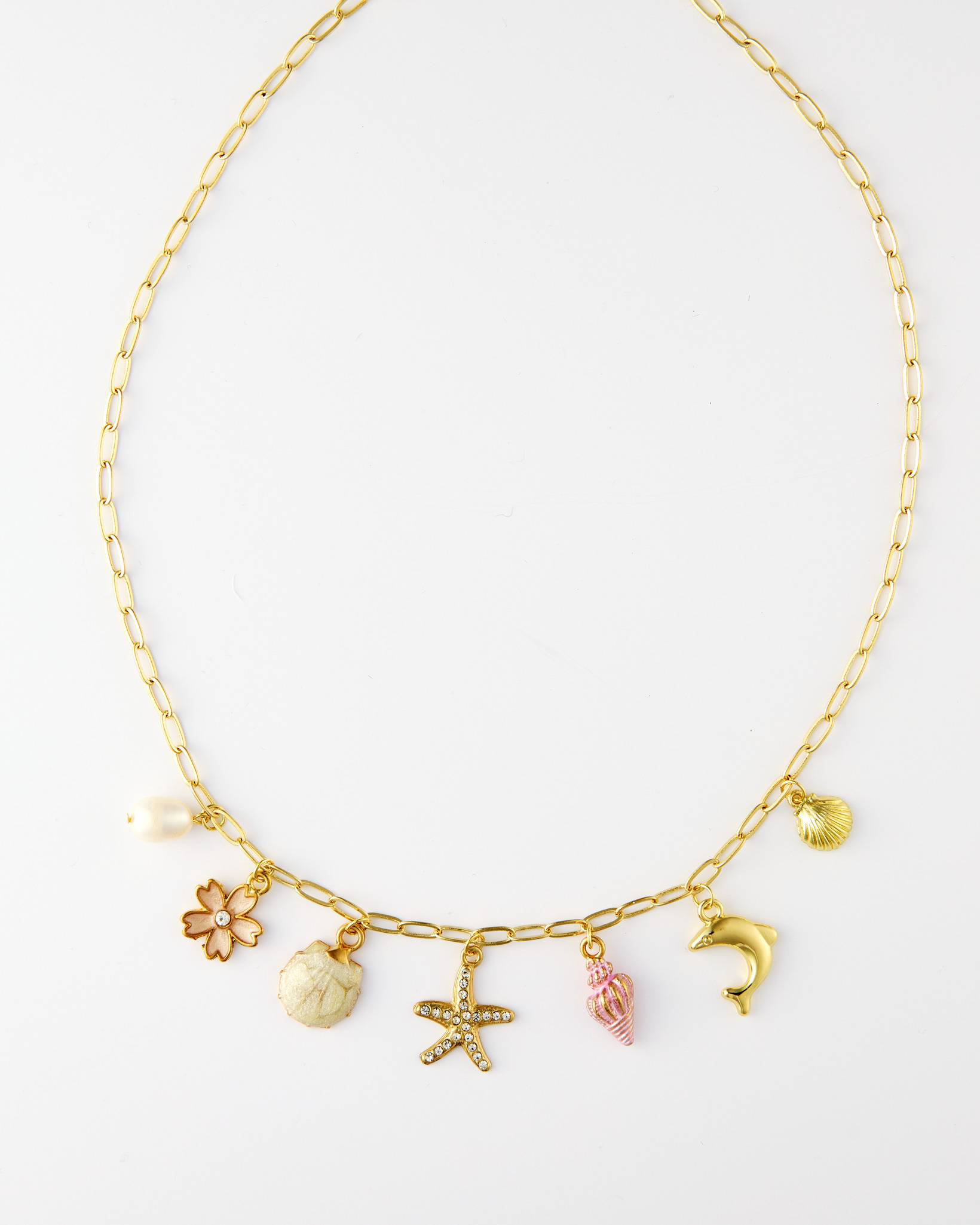 Coastal Multi Charm Chain Necklace in Gold | Oz Jewerly | The Paper Store