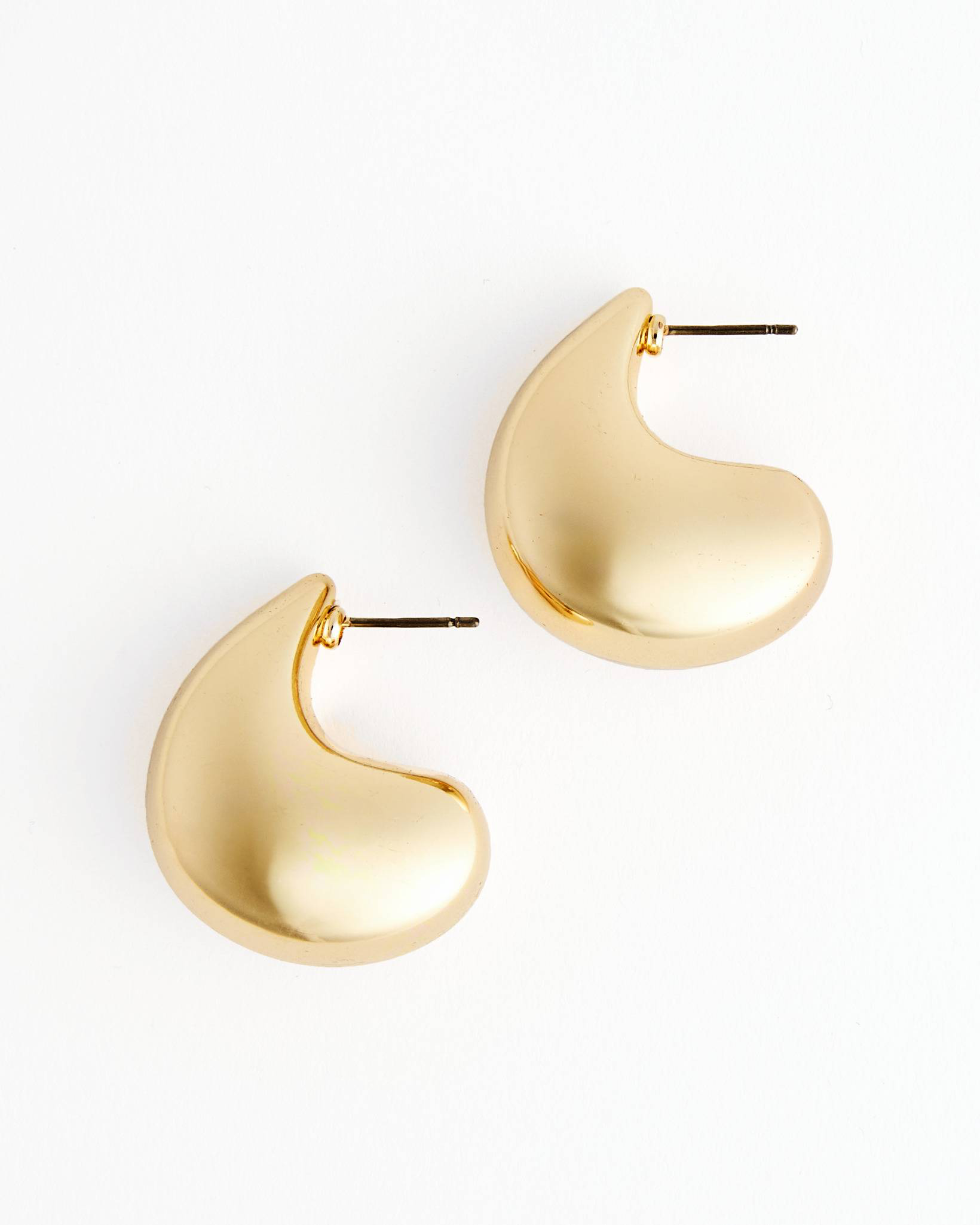 Square Teardrop Hoop Earrings in Gold | mia & tess | The Paper Store
