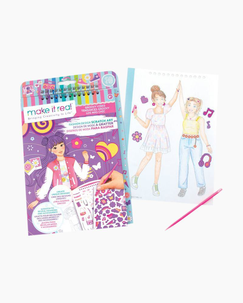 Fashion Design Scratch Art: Groovy Vibes | Make It Real | The Paper Store