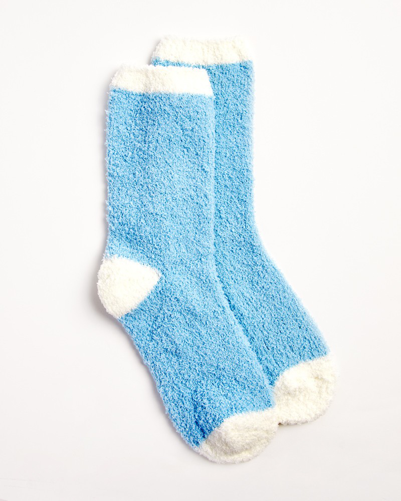 Solid Color Butter Socks in Light Blue | Mia & Tess | The Paper Store
