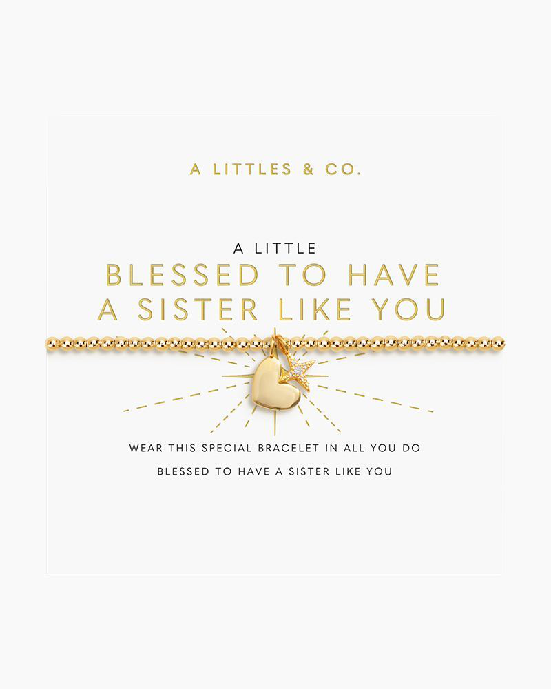 A Little Blessed to Have a Sister Like You Bracelet In Gold | A Littles ...