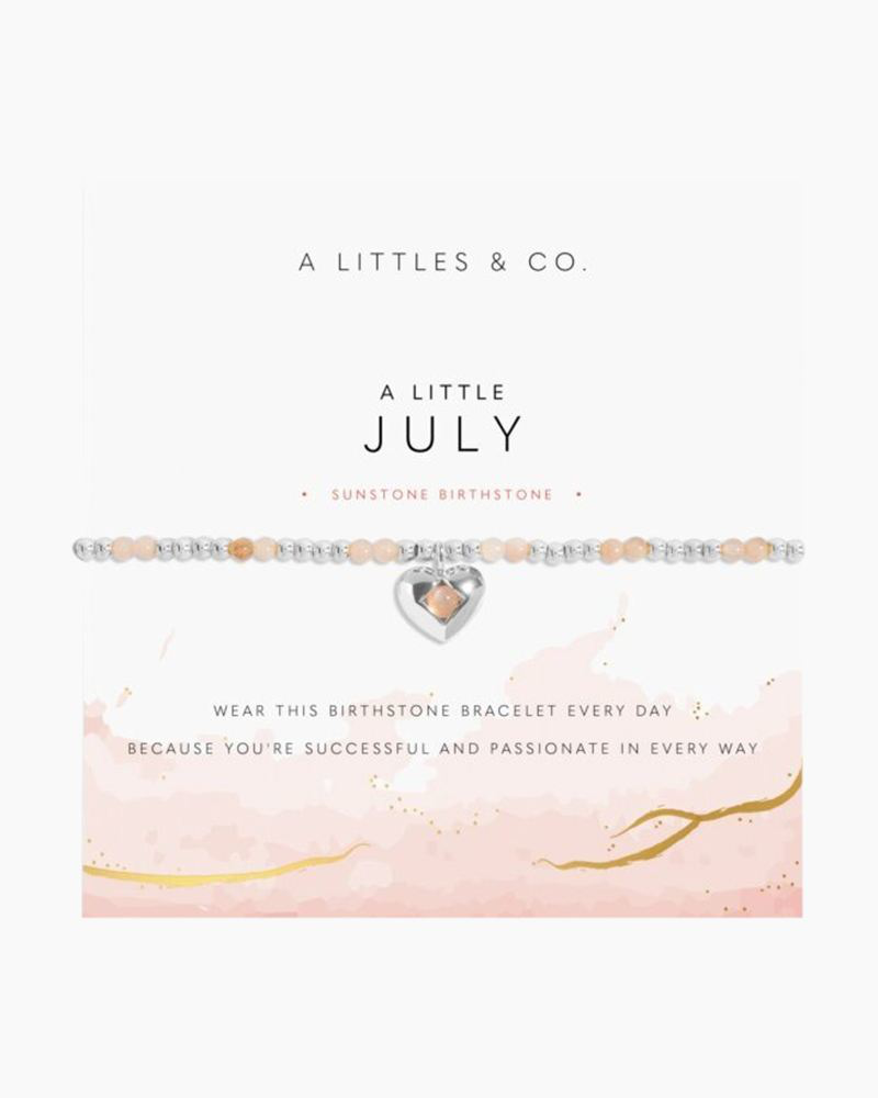 Birthstone A Little "July" Bracelet in Silver | A Littles & Co | The ...