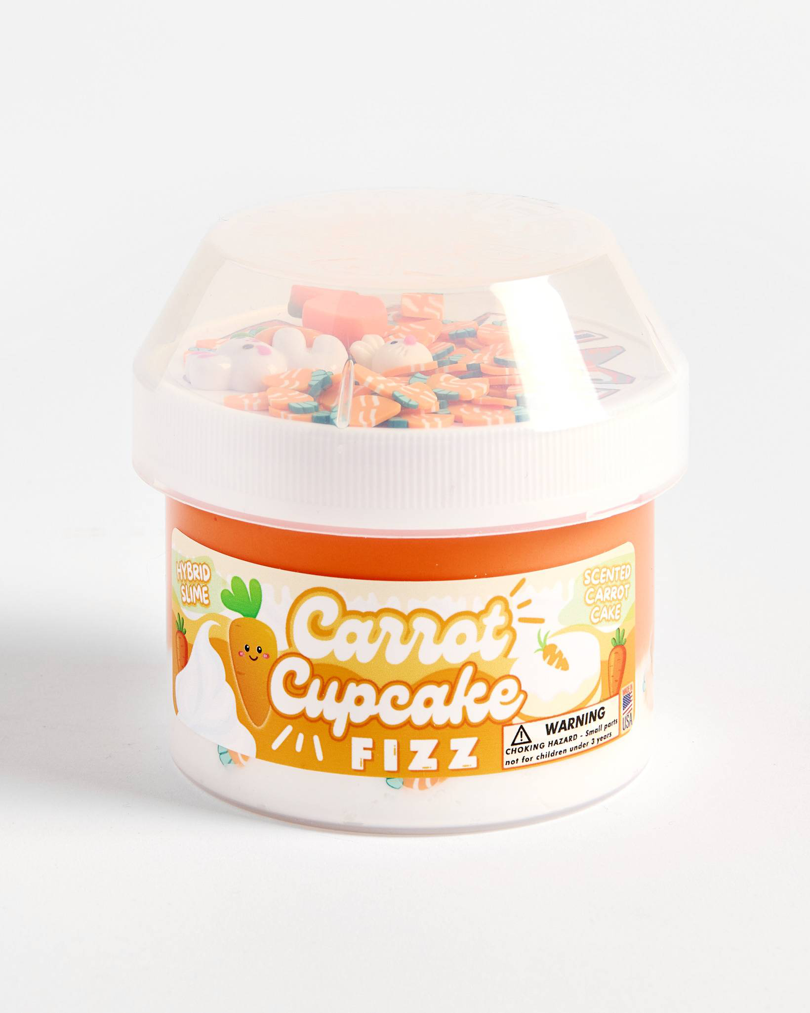 Carrot Cupcake Fizz 8 oz. Hybrid Slime | Dope Slimes | The Paper Store