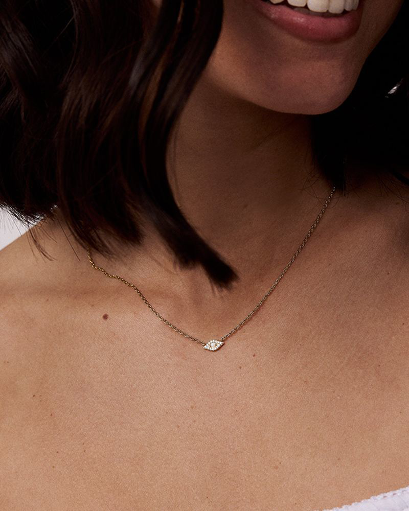 Wink Evil Eye Necklace in Gold | Electric Picks | The Paper Store