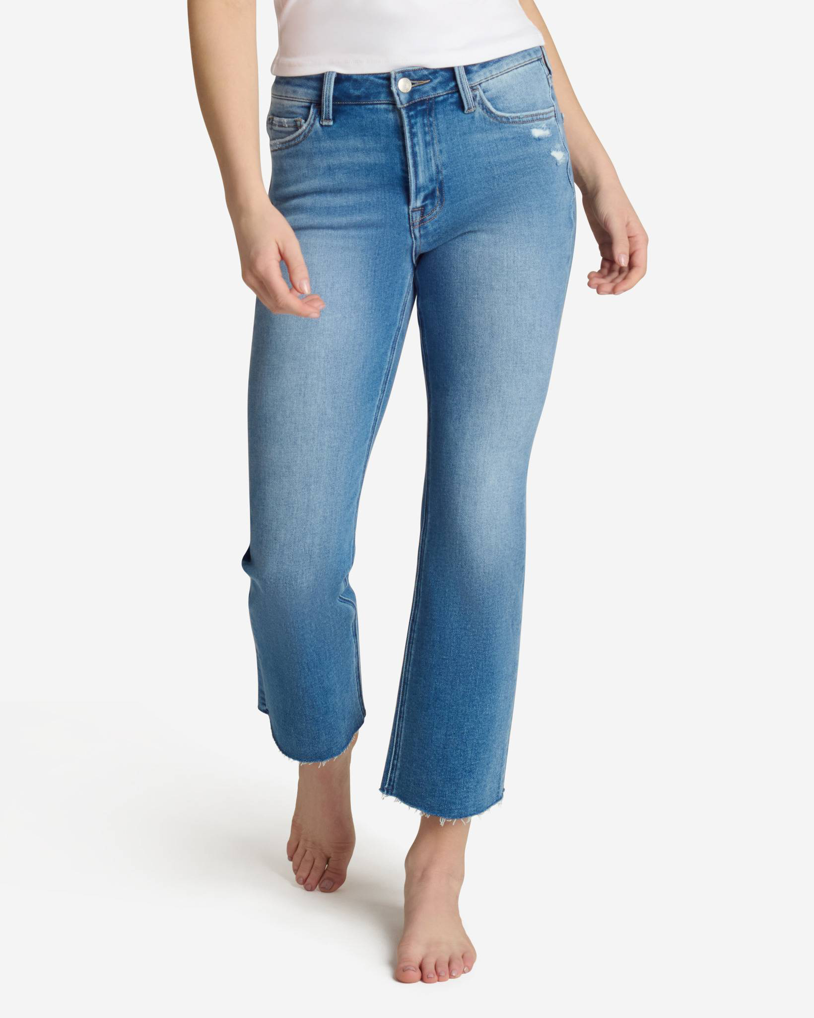 High Rise Ankle Bootcut Jeans in Dark Wash | Flying Monkey | The Paper ...