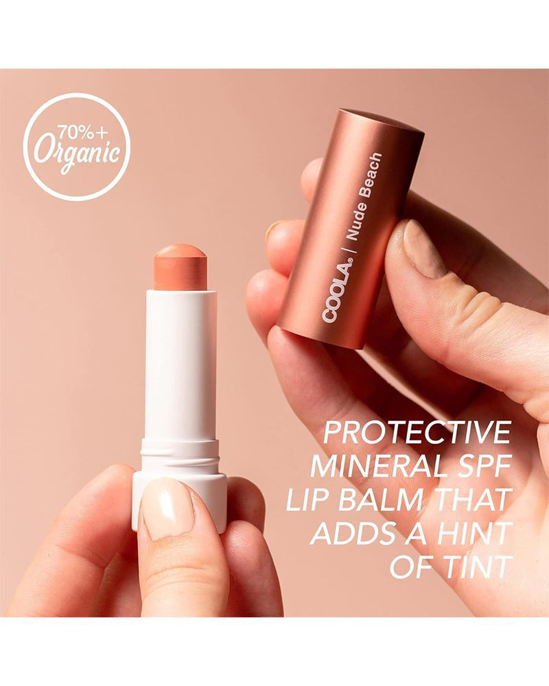 Liplux® Tinted Lip Balm Zinc Oxide Sunscreen in Nude Beach | COOLA ...