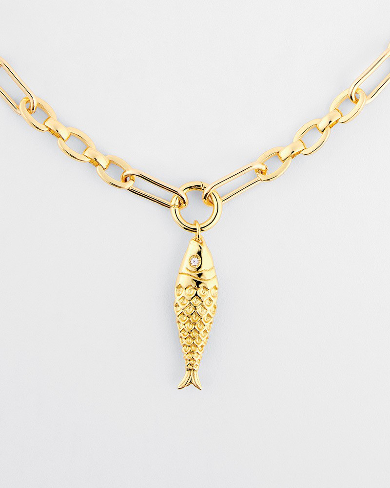 Marina Fish Pendant Necklace | Shiver + Duke | The Paper Store