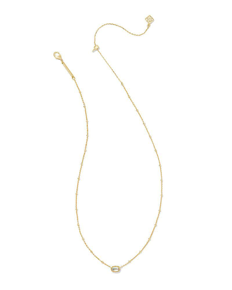 Mini Elisa Gold Satellite Short Pendant Necklace in Dichroic Glass ...