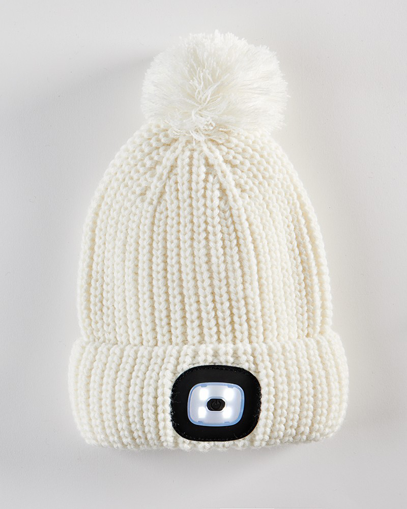 Women's Chunky Cable Knit LED Beanie | Northern Original | The Paper Store