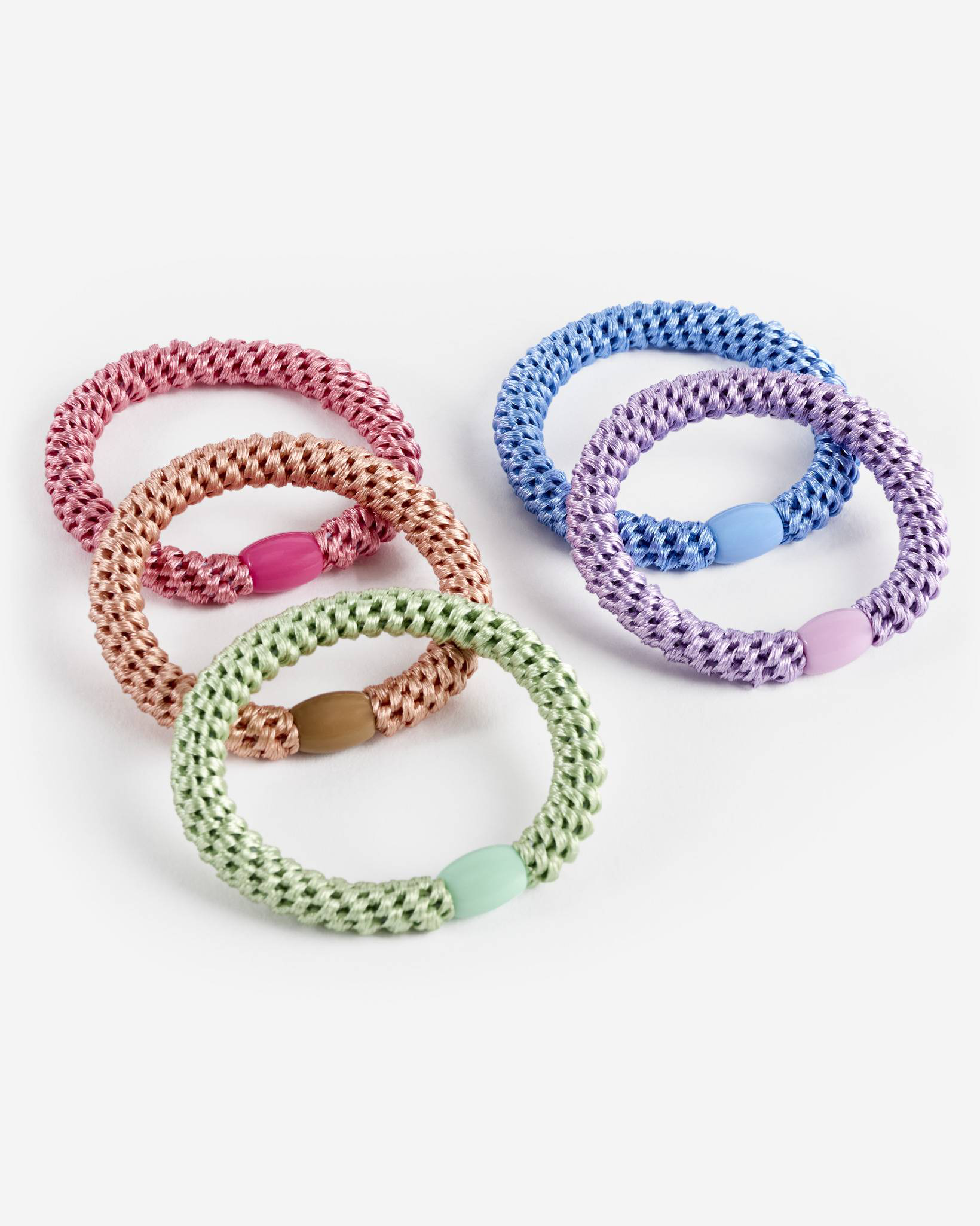 Woven Hair Elastics in Sherbet (Pack of 5) | Never Better | The Paper Store