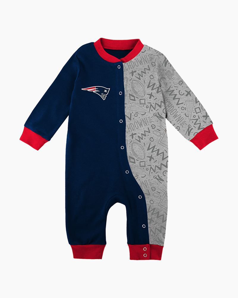 New England Patriots Playbook Long Sleeve Coverall | Outerstuff | The ...