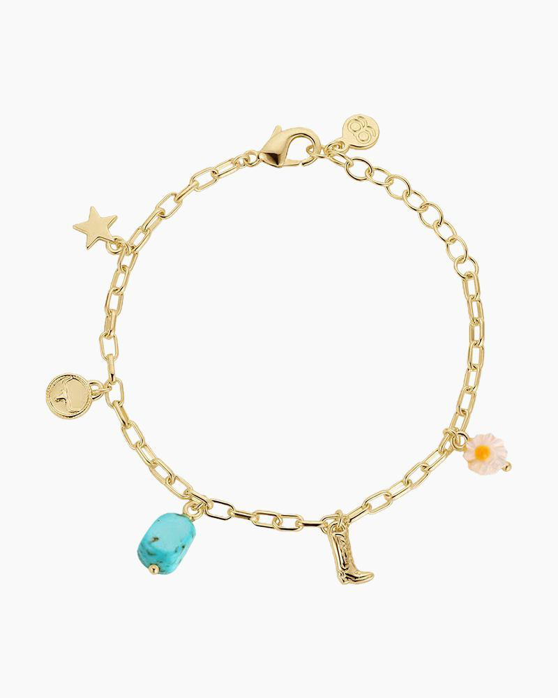 Western Mini Charm Bracelet in Gold | Gorjana | The Paper Store
