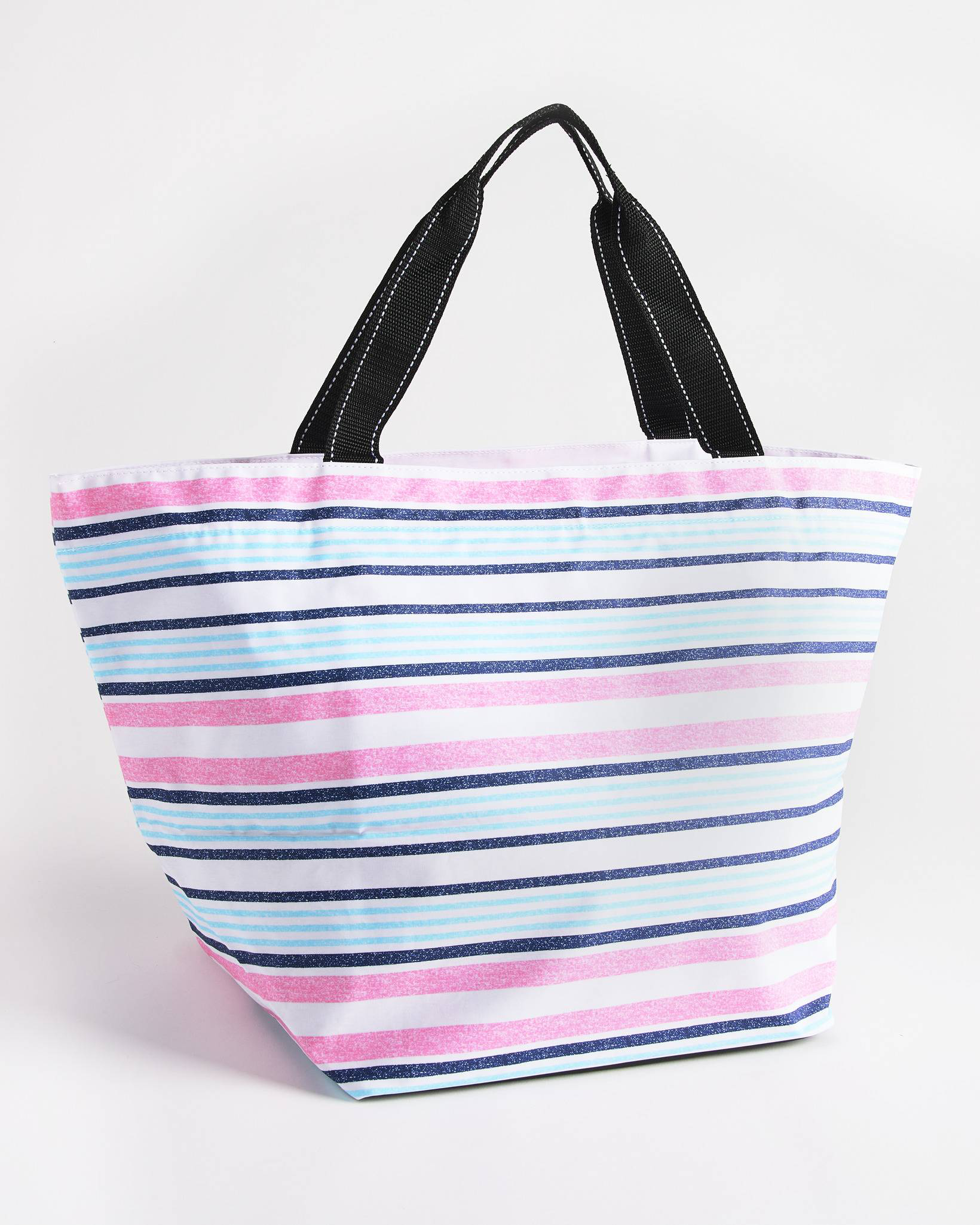 Exclusive Weekender Travel Bag in Pink & Blue Lines | SCOUT | The Paper ...