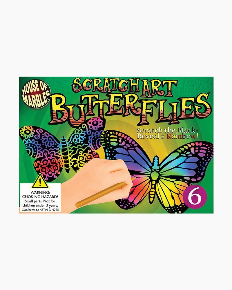 Butterflies Scratch Art Set | House Of Marbles | The Paper Store