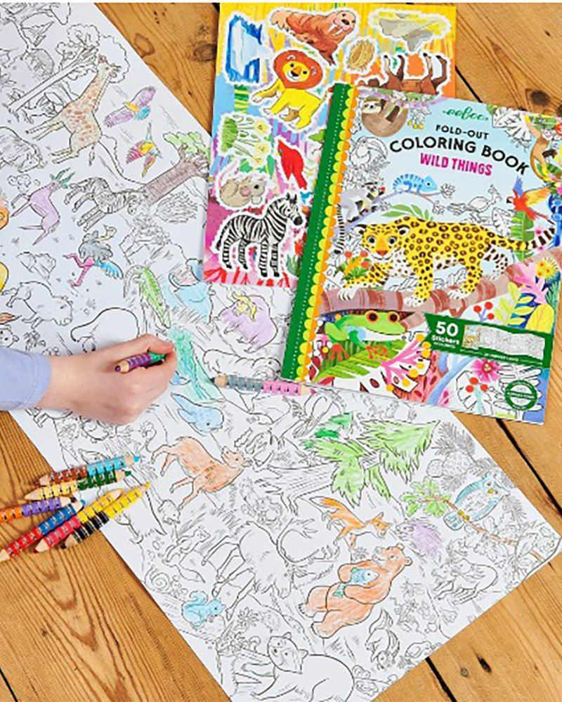 Wild Things Fold-Out Coloring Book | Eeboo | The Paper Store