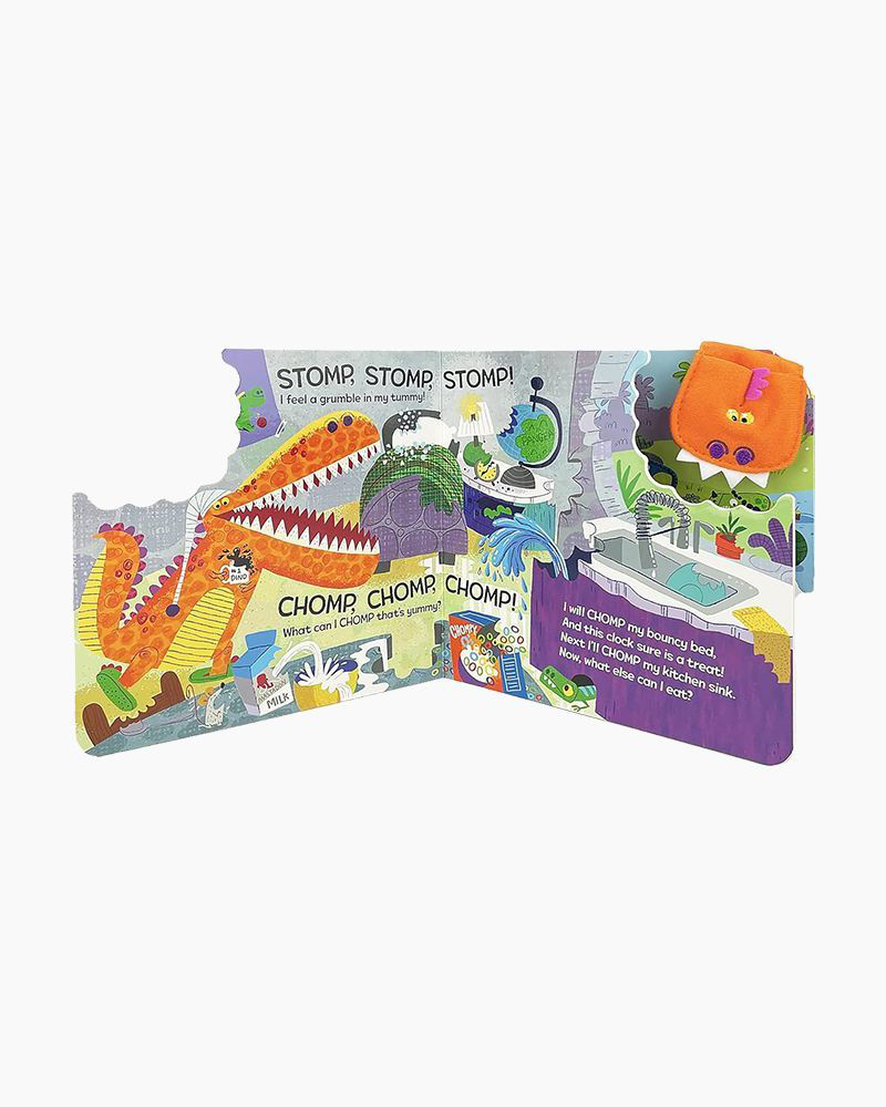 Chomp Chomp Dino Book with Puppet | Cottage Door Press | The Paper Store