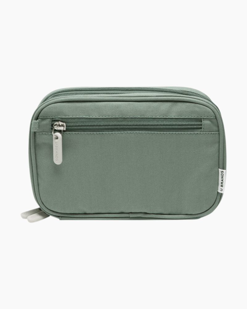 The Dual Zip Tech Organizer in Eucalyptus | U Brands | The Paper Store