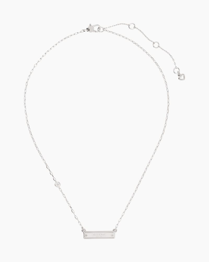 Sam Icon Bar Pendant Necklace in Silver | kate spade new york | The ...