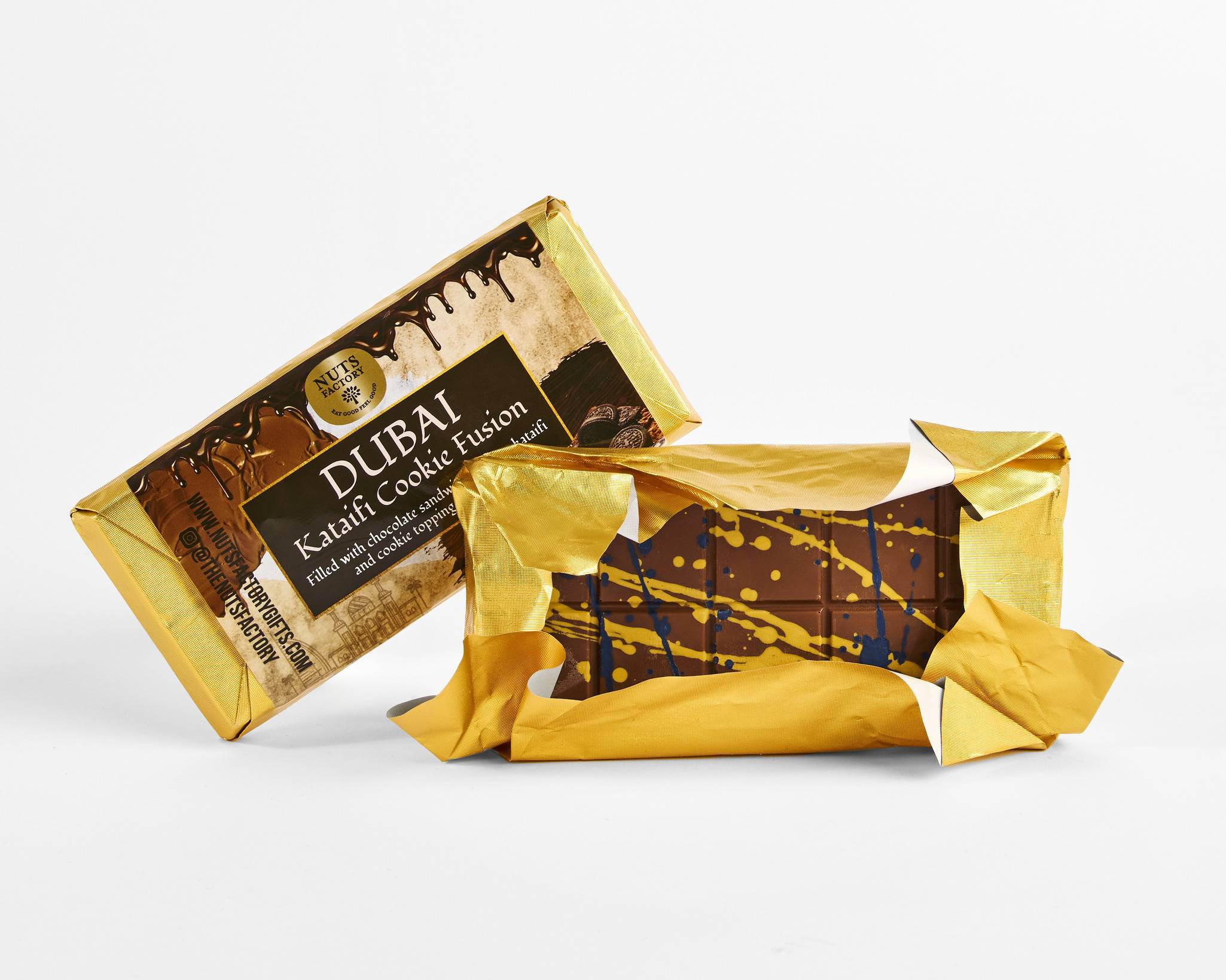 Kataifi Cookie Fusion Dubai Chocolate Bar | Nuts Factory | The Paper Store