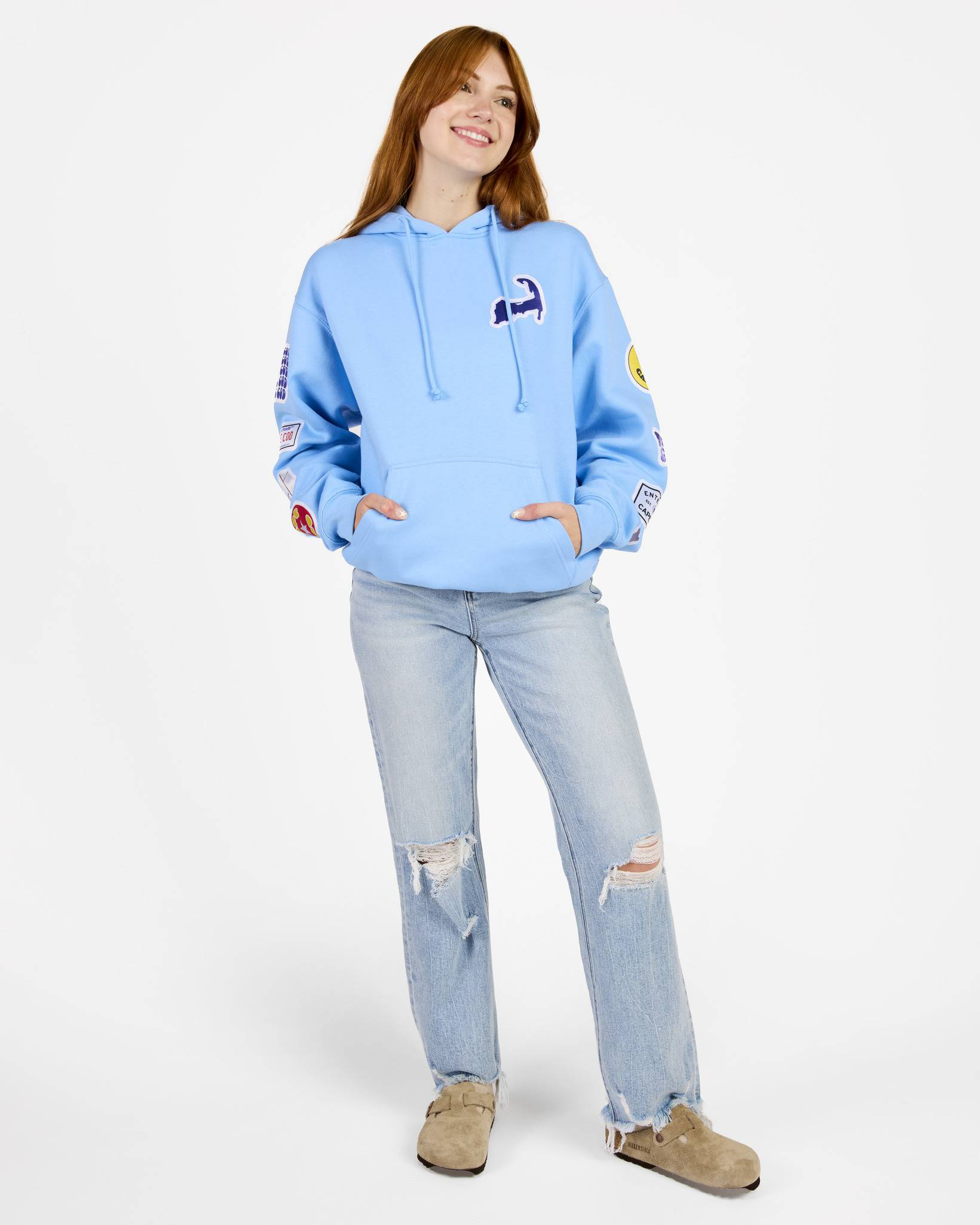 Cape Cod Cherries Hoodie in Light Blue | BROdenim | The Paper Store