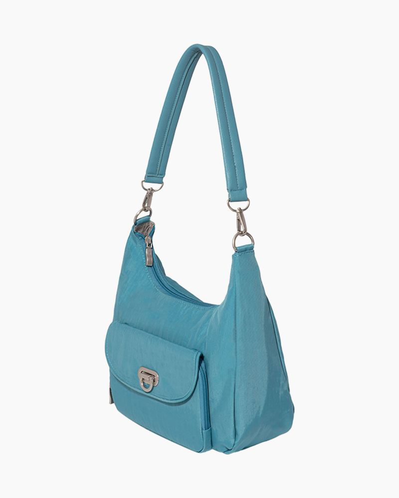 Coastal Flip Lock Half Moon Bag in Seaside Blue | Baggallini | The ...