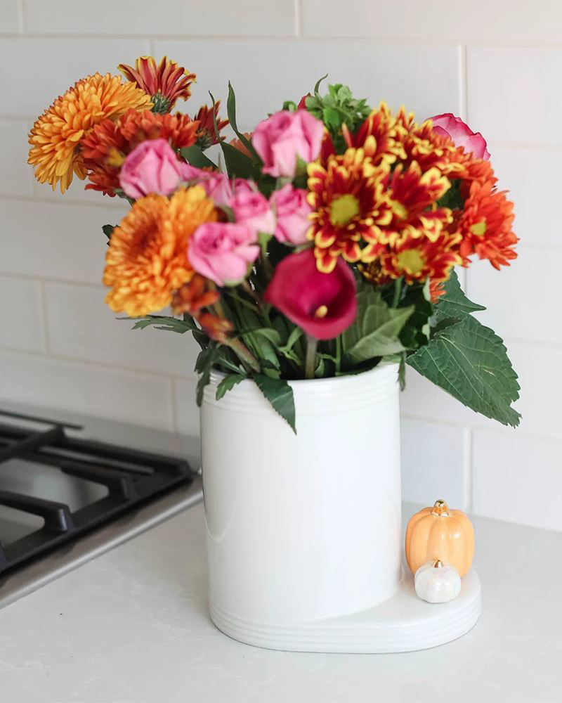 Pinstripes Border Utensil Crock and Vase | Nora Fleming | The Paper Store