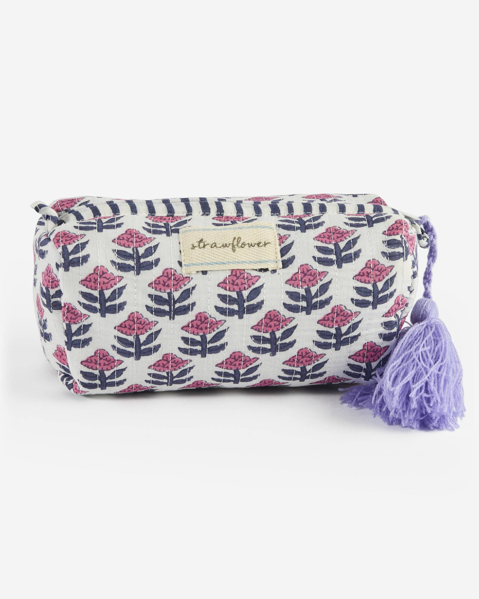 Shea Small Quilted Block Print Cosmetic Pouch | Strawflower | The Paper ...